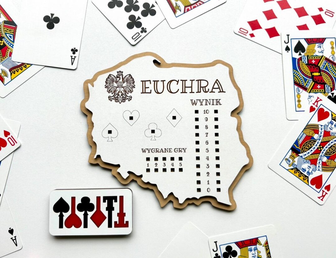 Poland Euchre Scoreboard: Polish Card Game, Man Cave Decor - Etsy