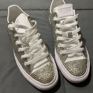 Rhinestone Embellished Converse Sneakers please Try on - Etsy