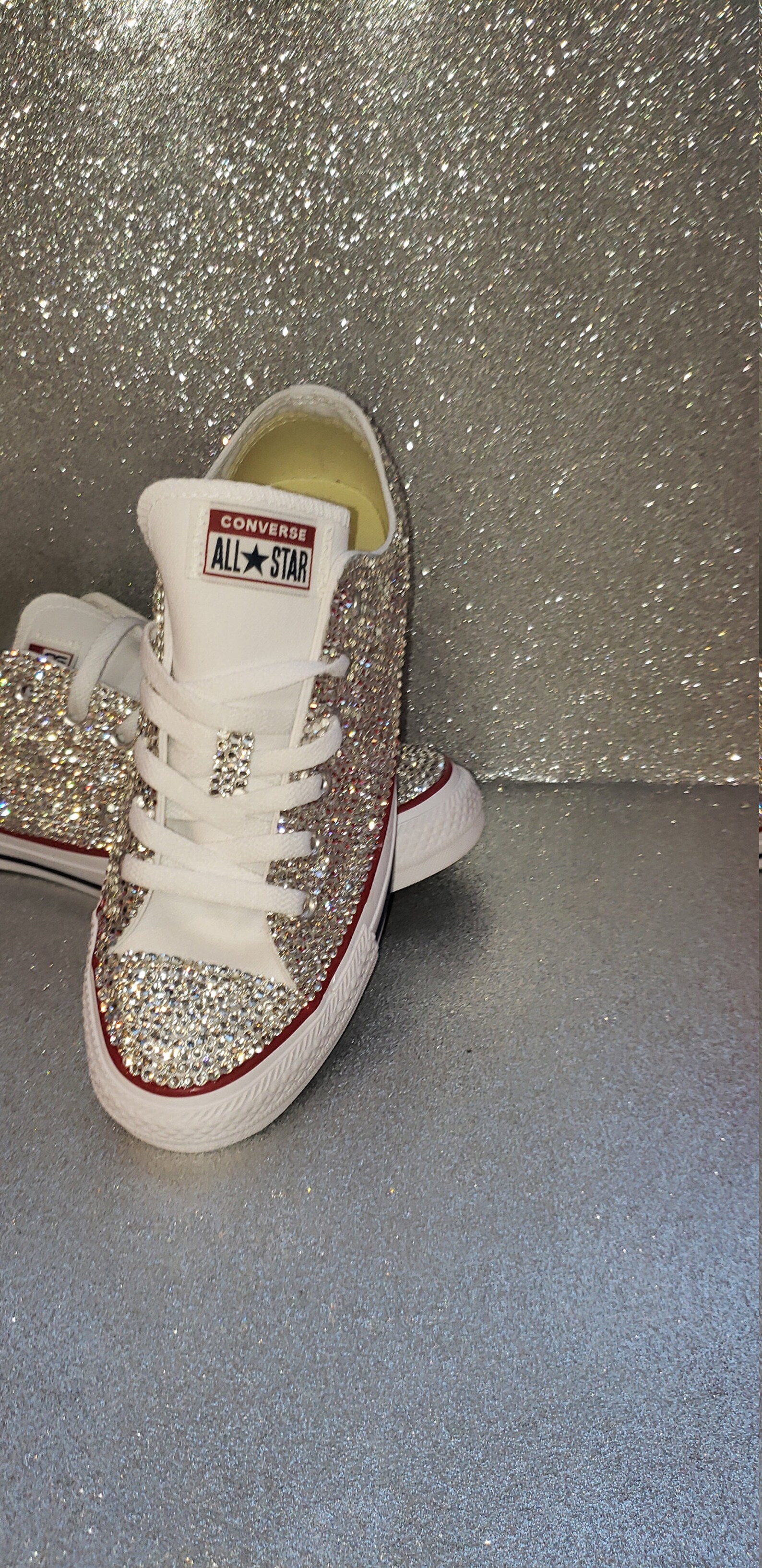 Rhinestone Converse Sneakers Bling Bedazzeled Sneakersplease - Etsy