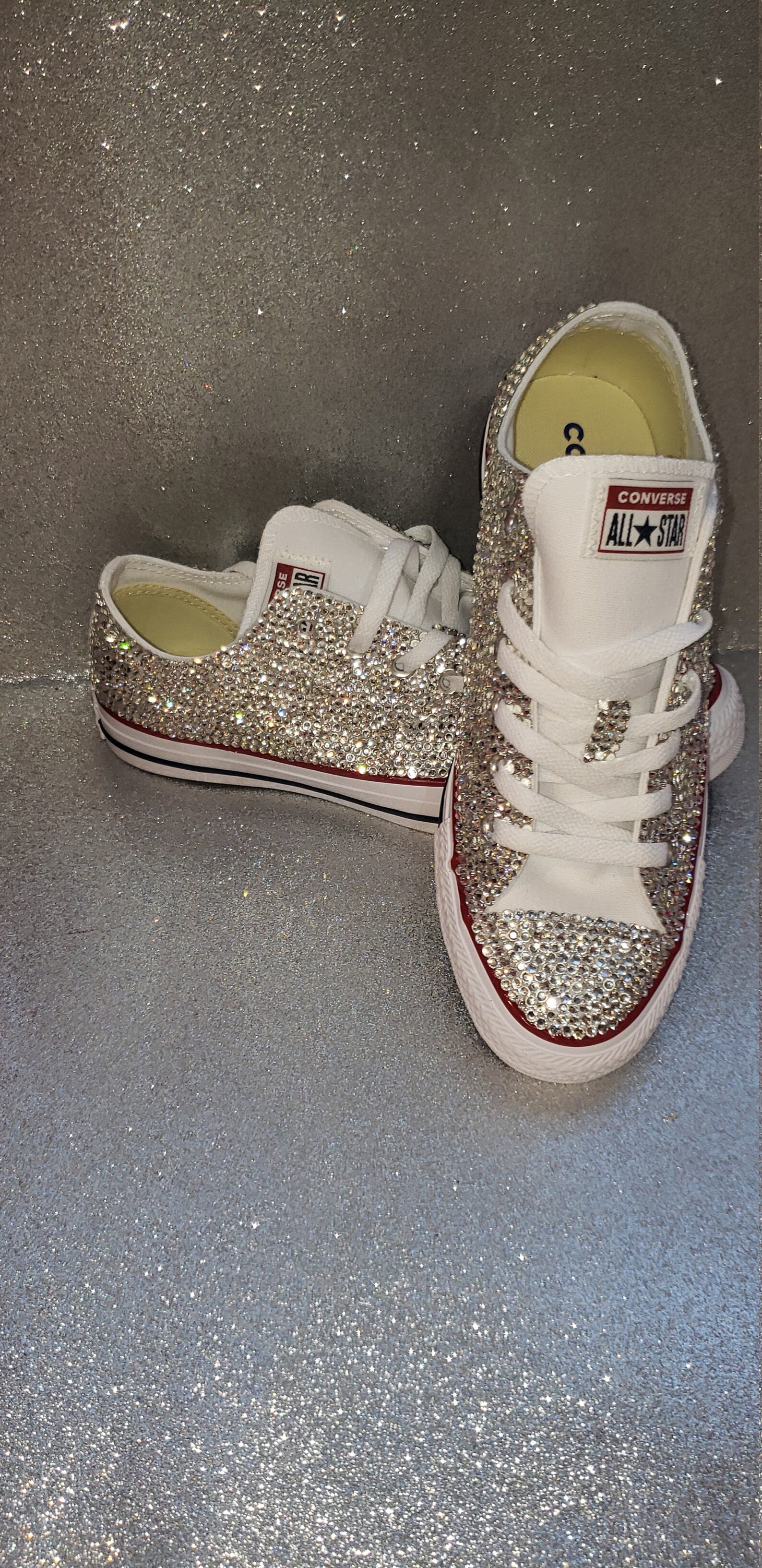 Rhinestone Converse Sneakers Bling Bedazzeled Sneakersplease - Etsy