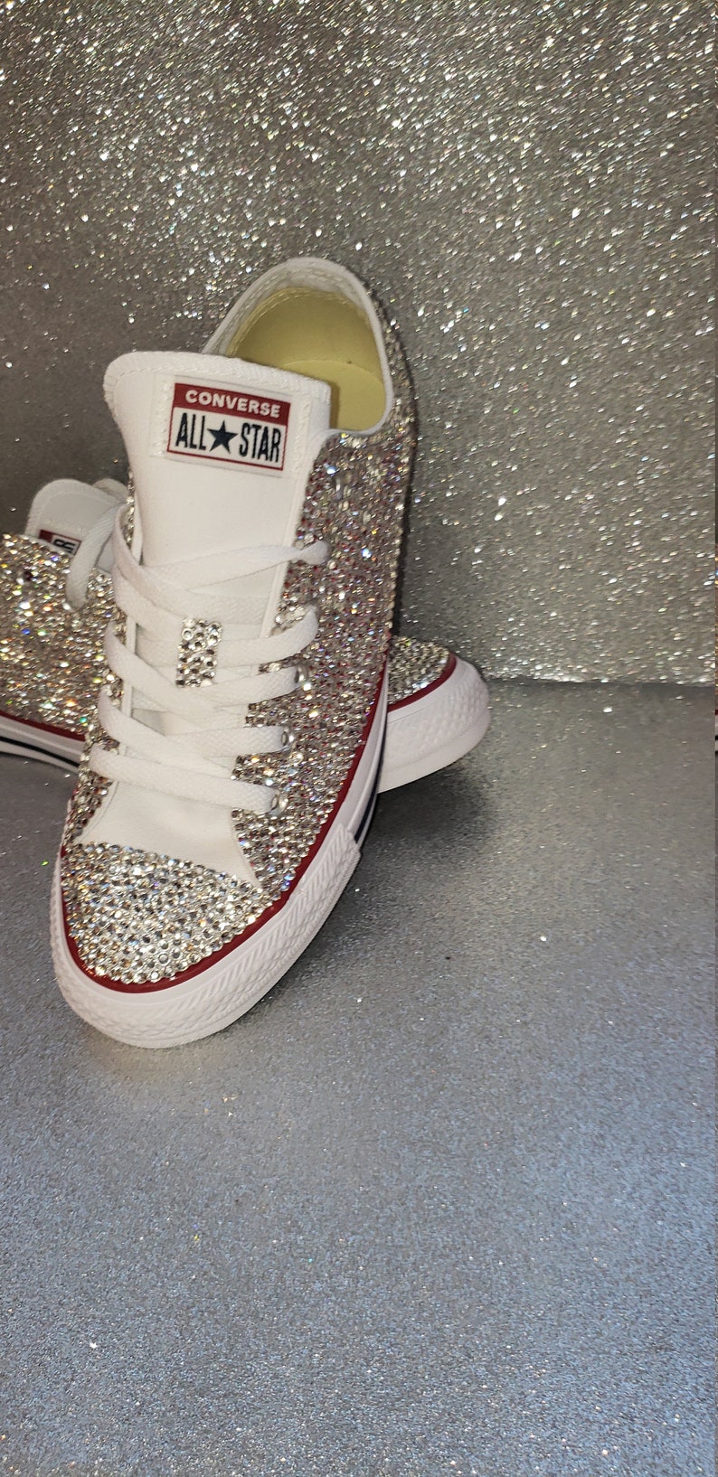 Rhinestone converse sneakers bling bedazzeled sneakers | Etsy