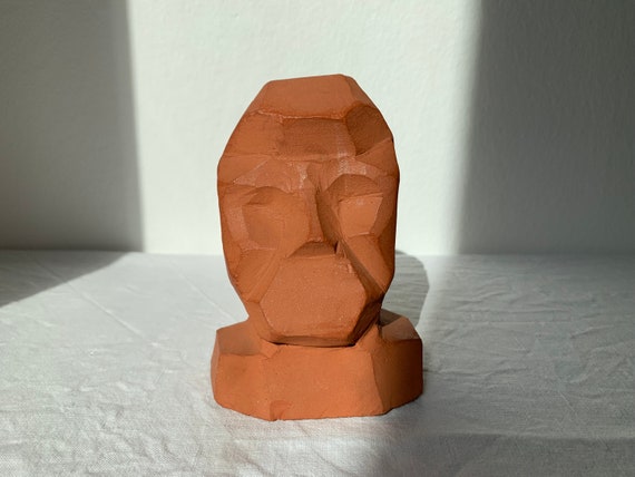 Vintage Abstract Head Sculpture | Etsy