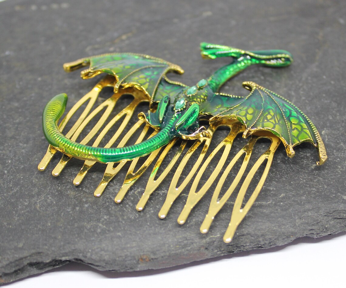 Large Green Dragon Hair Comb Decorative Dragon Hair - Etsy 日本