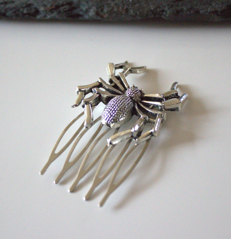 Gothic Spider Hair Comb Small Spider Hair Comb Spider Hair | Etsy