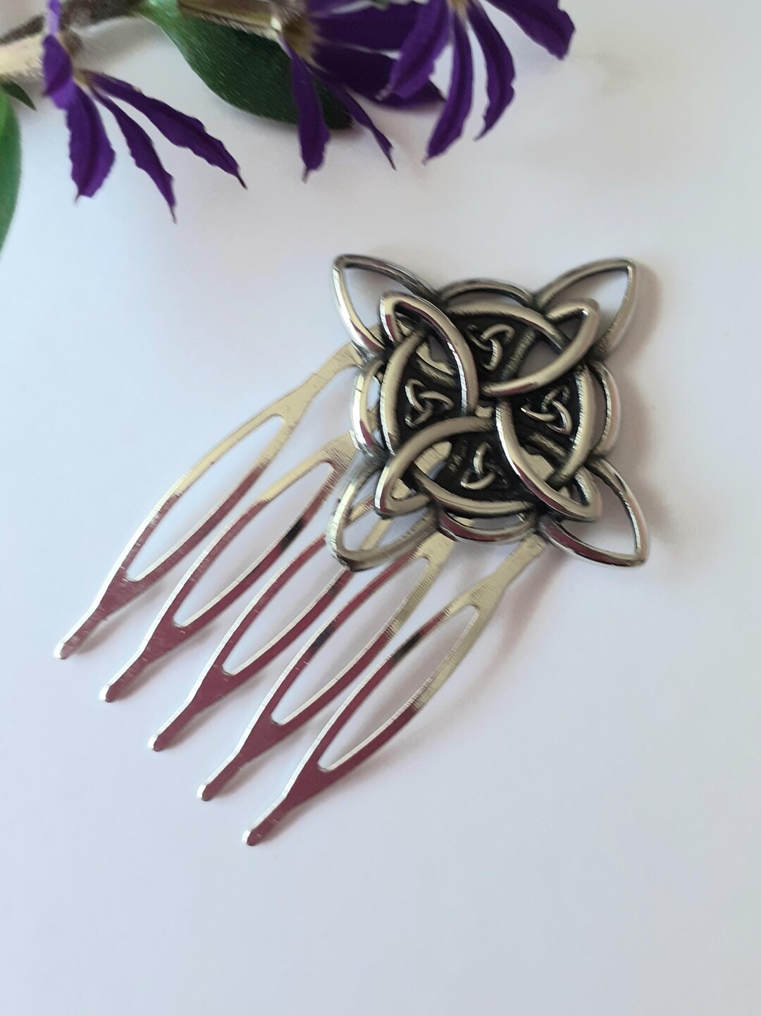 Witches Knot Celtic Hair Comb: Triquetra Witchy Accessory - Etsy