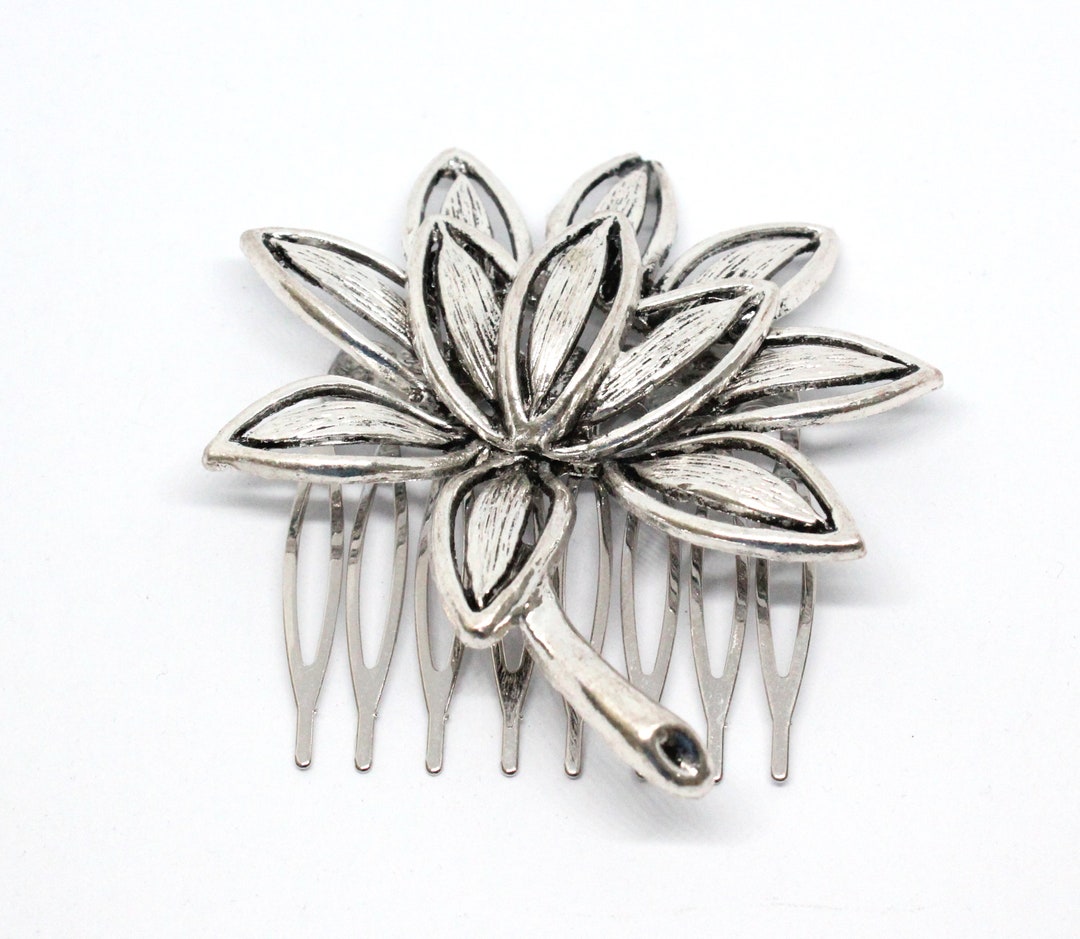 Lotus Flower Hair Comb, Flower Hair Comb, Lotus Flower Hair Accessory ...