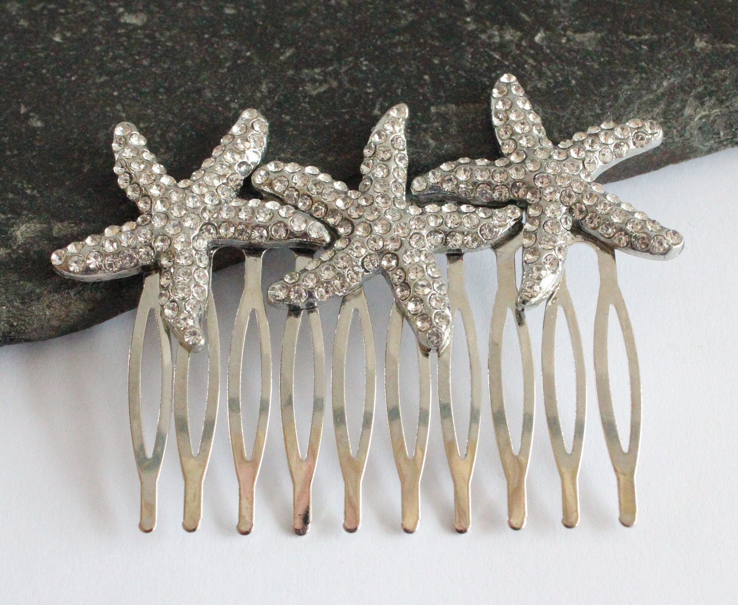 Rhinestone Starfish Hair Comb Starfish Hair Accessory - Etsy UK