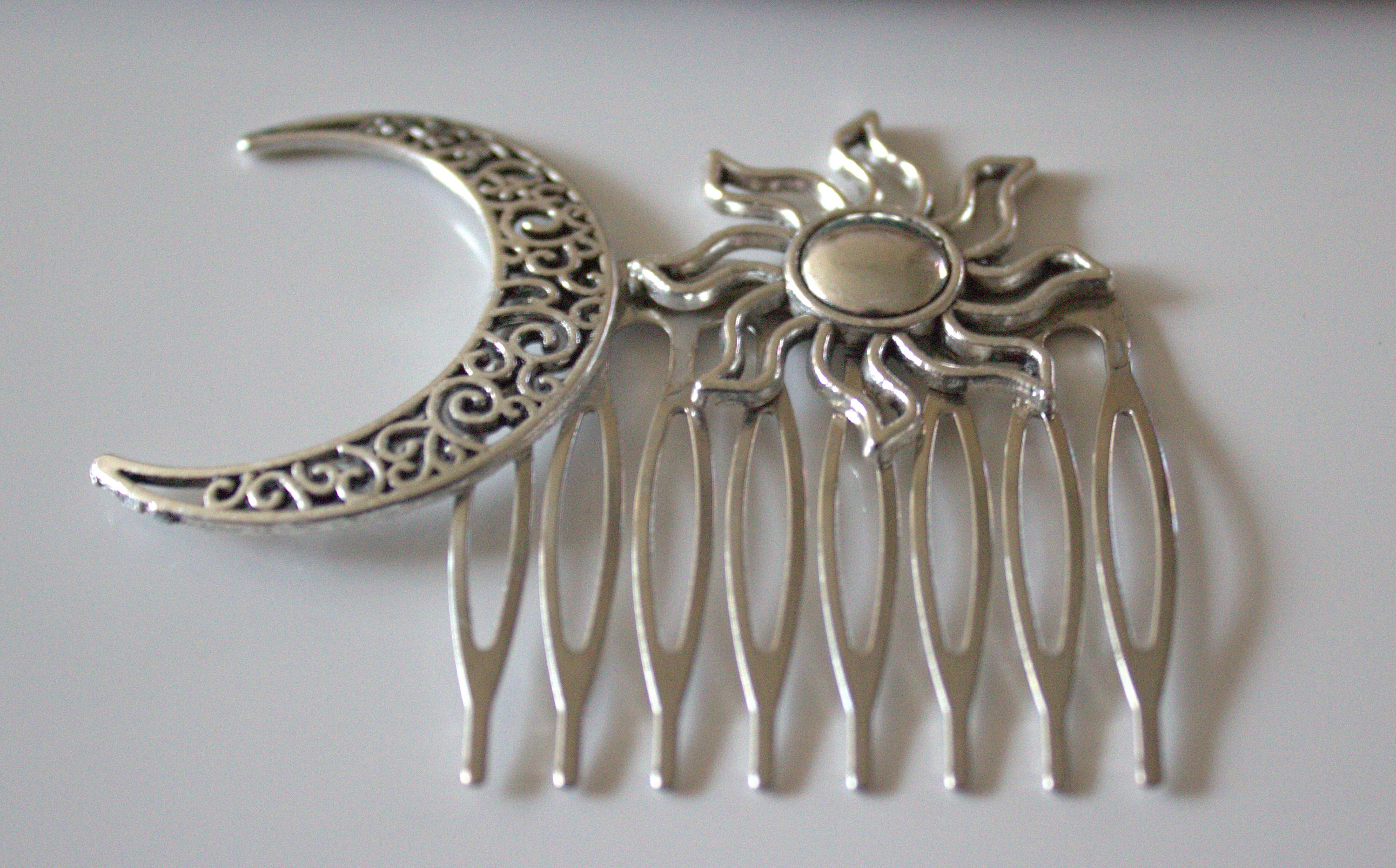 Celtic Sun and Moon Hair Comb Celestial Hair Comb Moon Hair | Etsy UK