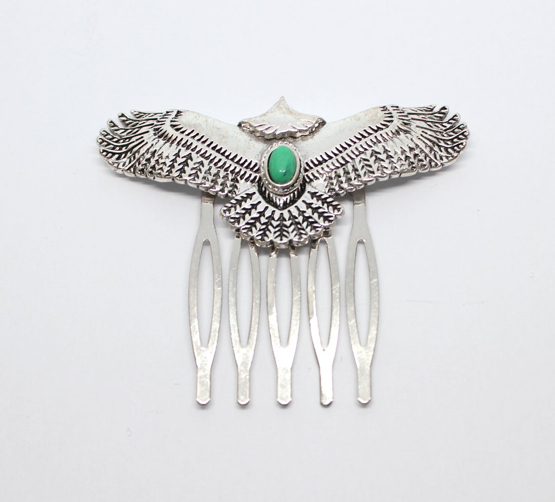 Eagle Hair Comb, Turquoise Eagle Hair Comb, Eagle Hair Accessory, Eagle ...