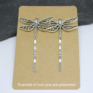 Gothic Dragon Hair Grips, Silver Dragon Bobby Pins, Set of Two Dragon ...