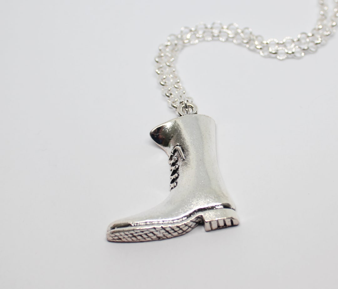 Doc Marten Boot Pendant Necklace, Large Boot Necklace, Long Boot ...