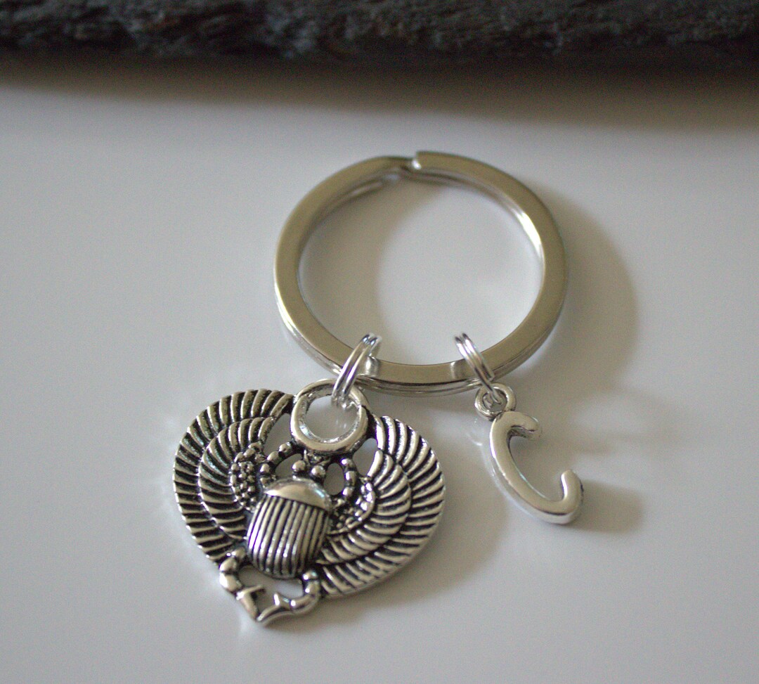 Egyptian Scarab Keyring, Personalised Egyptian Scarab Keyring, Scarab ...