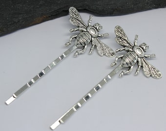 Gothic Dragon Hair Grips, Silver Dragon Bobby Pins, Set of Two Dragon ...