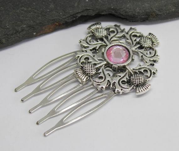 Scottish Thistle Hair Comb Scottish Wedding Hair Comb | Etsy