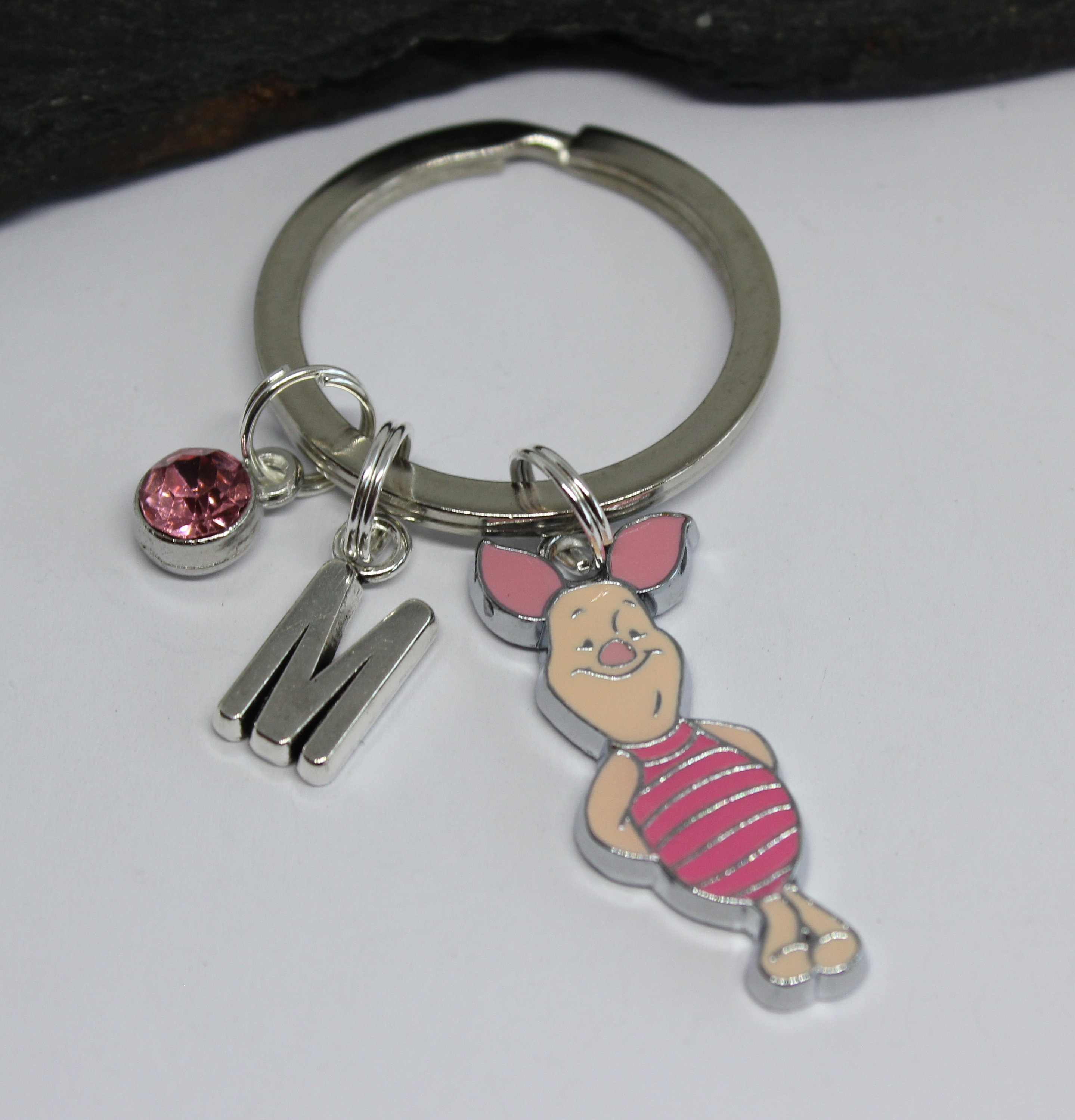 Piglet Keyring Winnie the Pooh Inspired Personalised Initial - Etsy