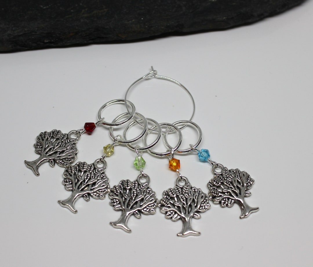 Tree of Life Stitch Markers, Tree of Life Knitting Crochet Stitch ...