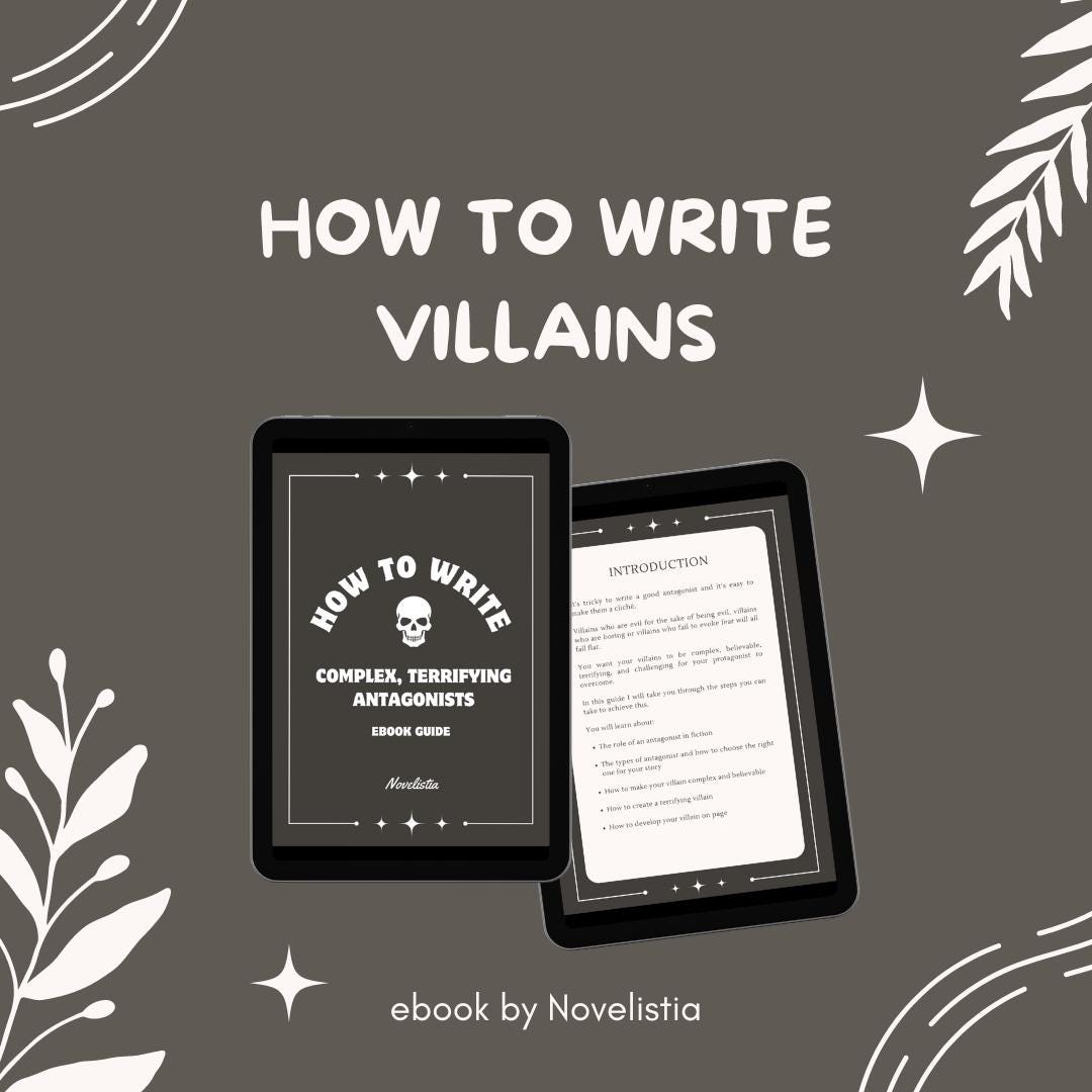 How to Write Complex, Terrifying Villains Ebook, Digital or Printable ...