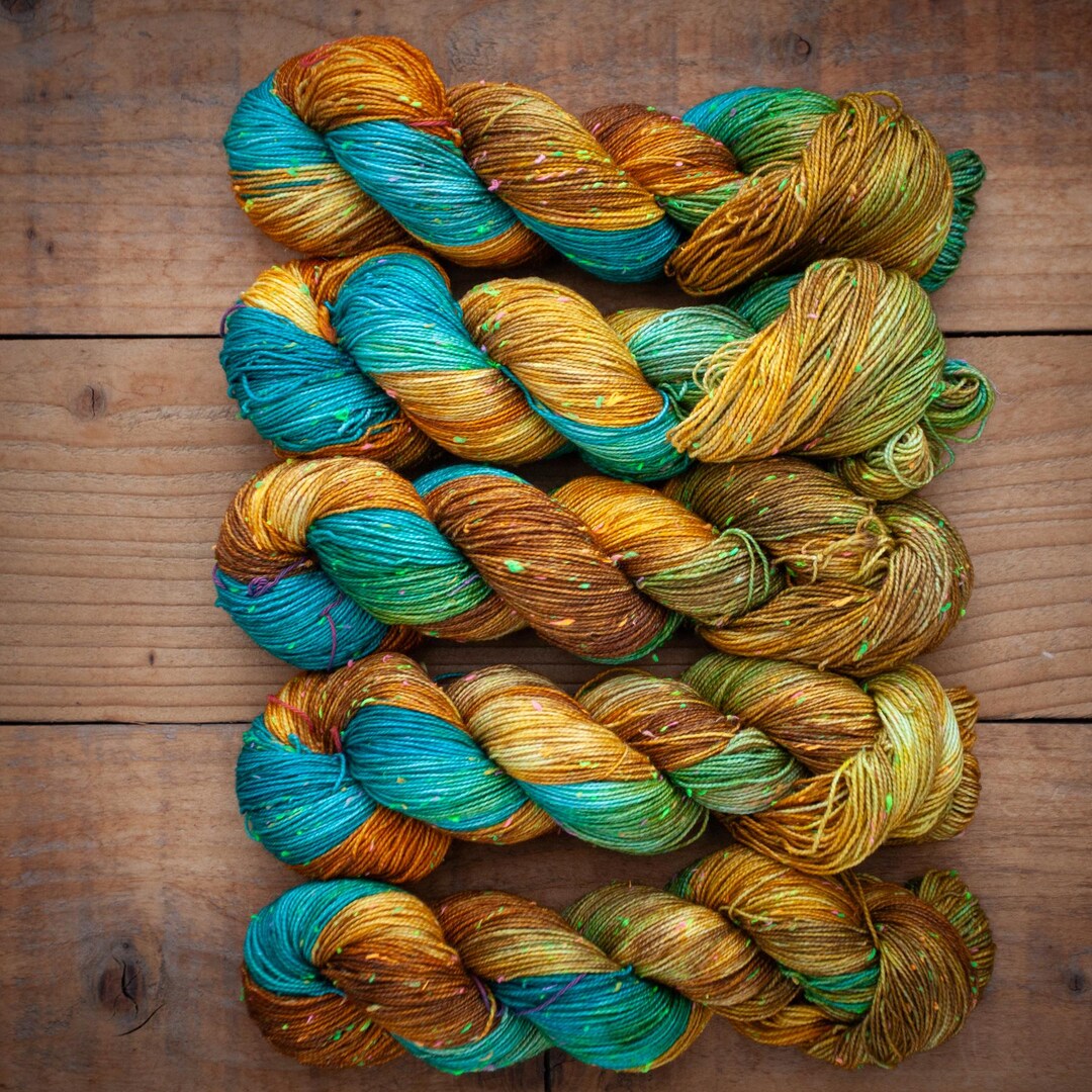 Superwash Merino Neon Tweed 4 Ply Hand Dyed Yarn - Ready to Ship - Etsy
