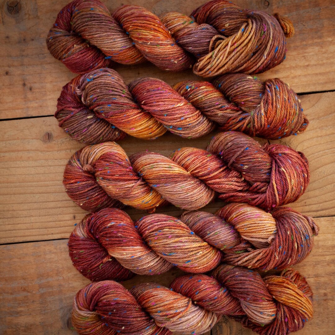 Superwash Merino Multi-coloured Tweed DK Hand Dyed Yarn - Ready to Ship ...