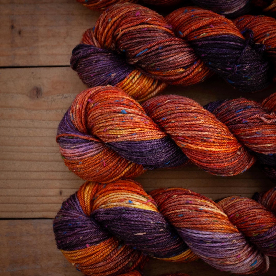 Superwash Merino Multi-coloured Tweed DK Hand Dyed Yarn - Ready to Ship ...