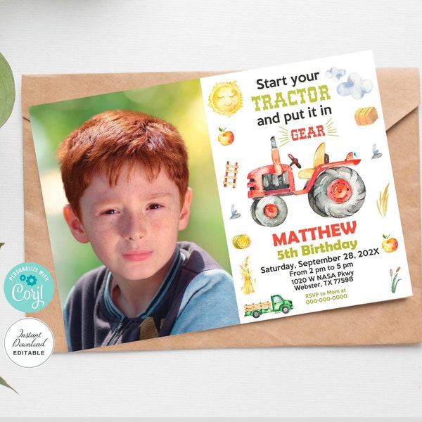 Red Tractor Birthday - Etsy