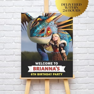 Astrid Birthday Welcome Sign, How to Train Your Dragon Welcome Sign ...