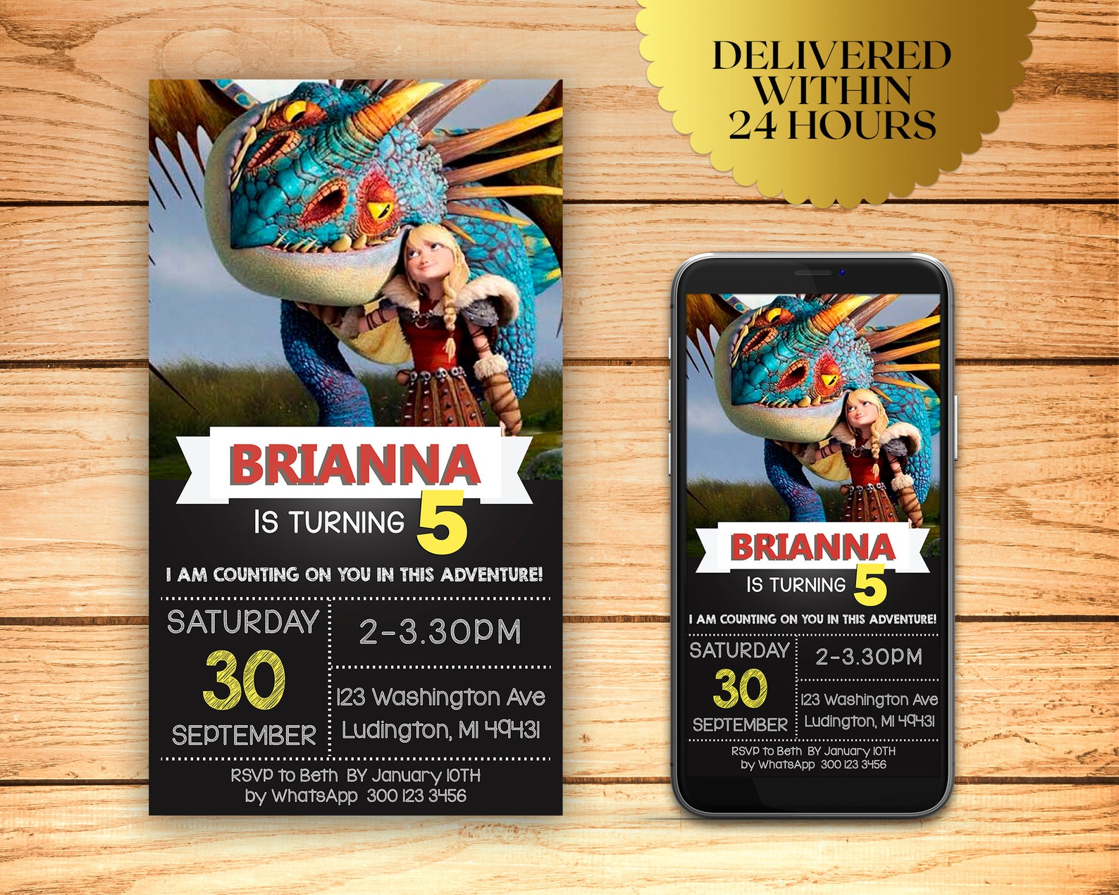 Astrid Birthday Invitation, How to Train Your Dragon Invitation, Dragon ...