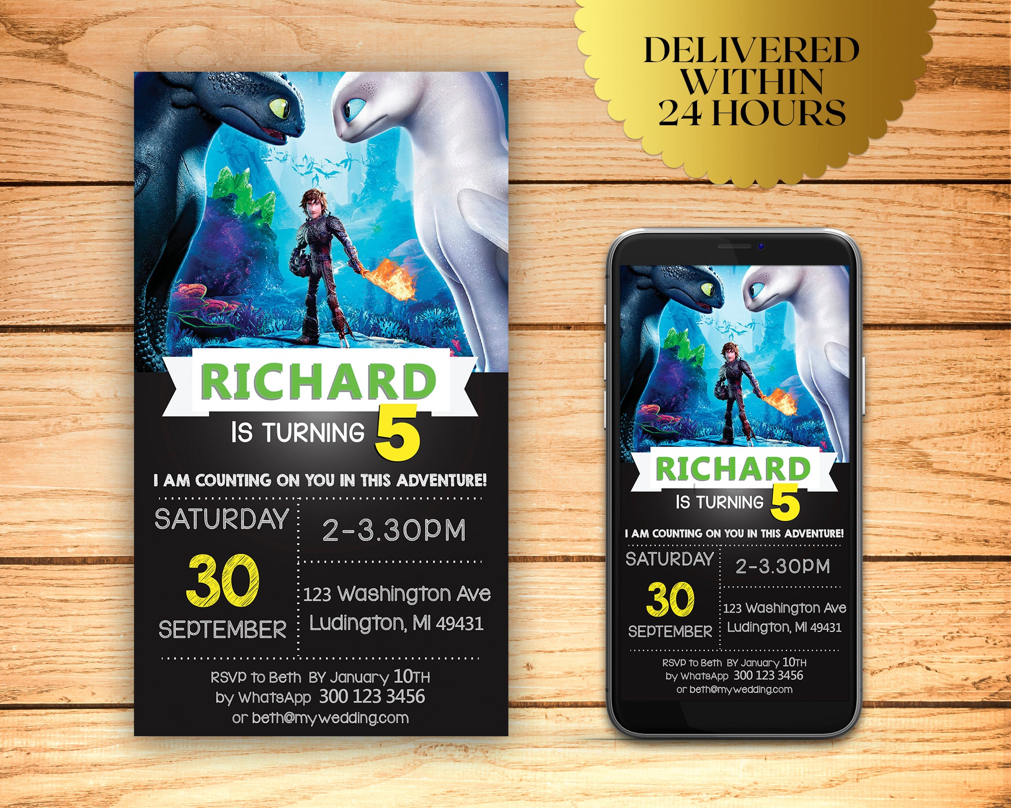 How to Train Your Dragon Birthday Invitation How to Train - Etsy