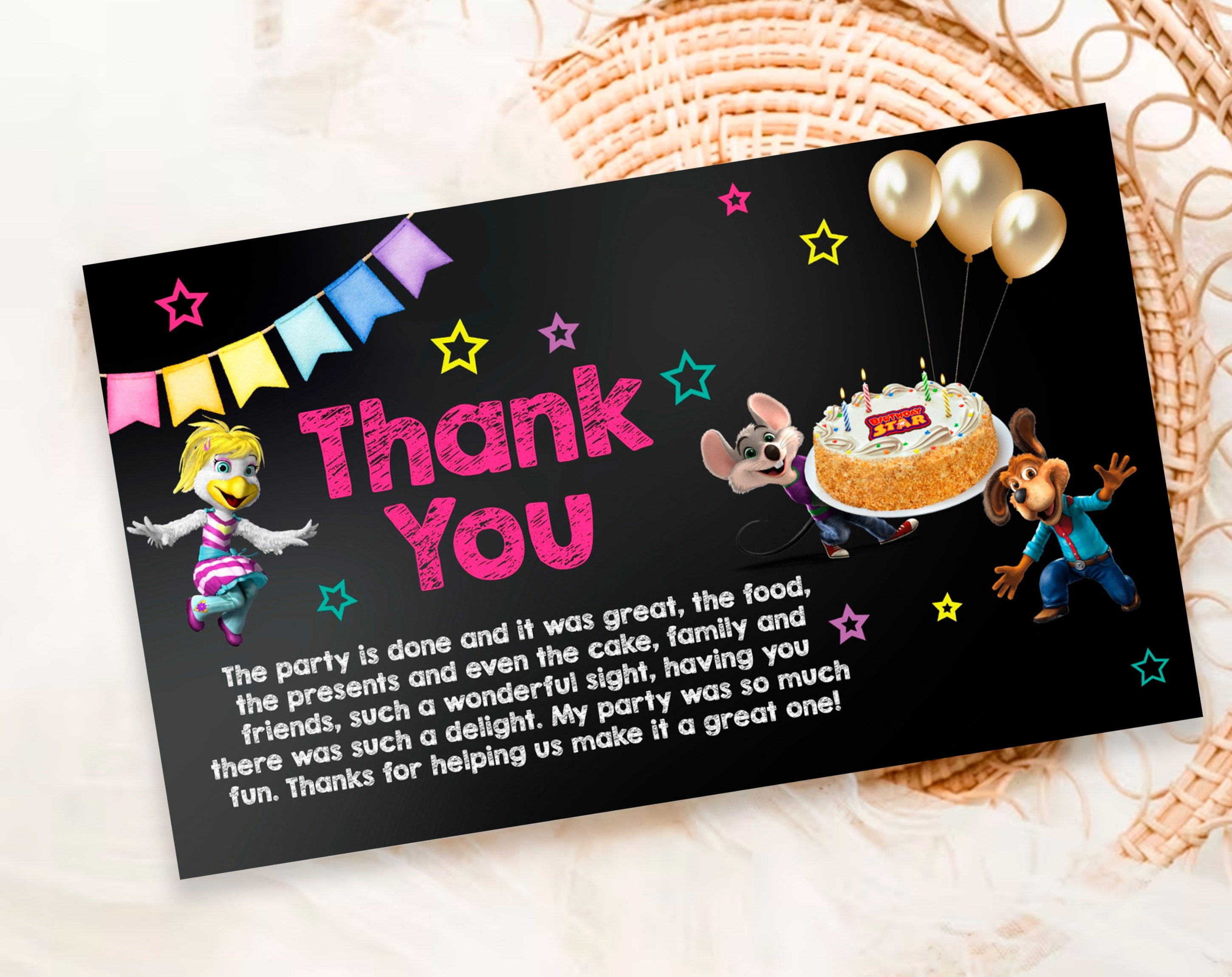 Chuck E Cheese Thank You Note Chuck E. Cheese Unveils New Birthday