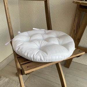Round Tufted Chairpad for Indoor, Cushions With Ties and Outdoor Use ...
