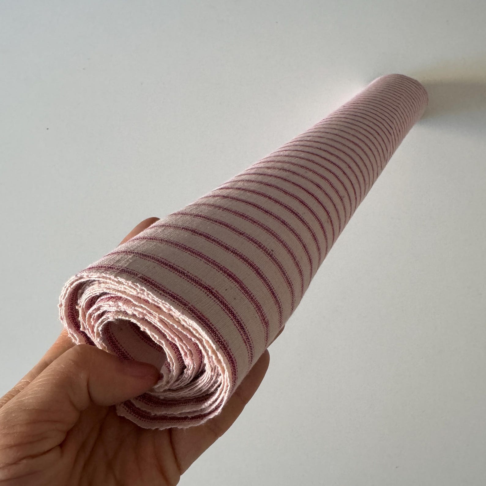 Candy Vintage Pink Stripe Cotton Fabric, Vintage Handwoven Fabric ...