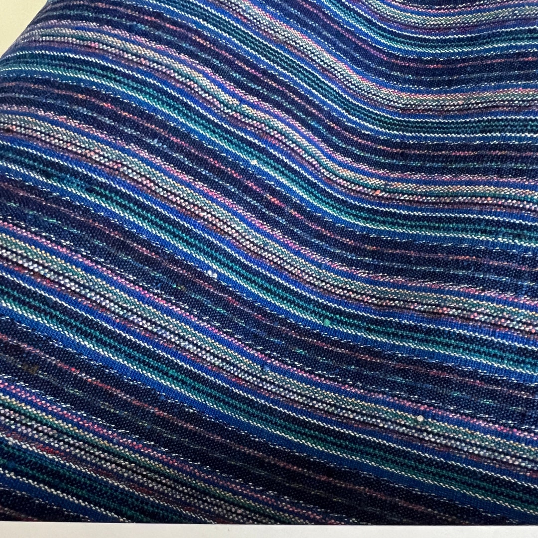 Neon - Vintage Stripe Cotton Fabric, Vintage Handwoven Fabric, Costume ...