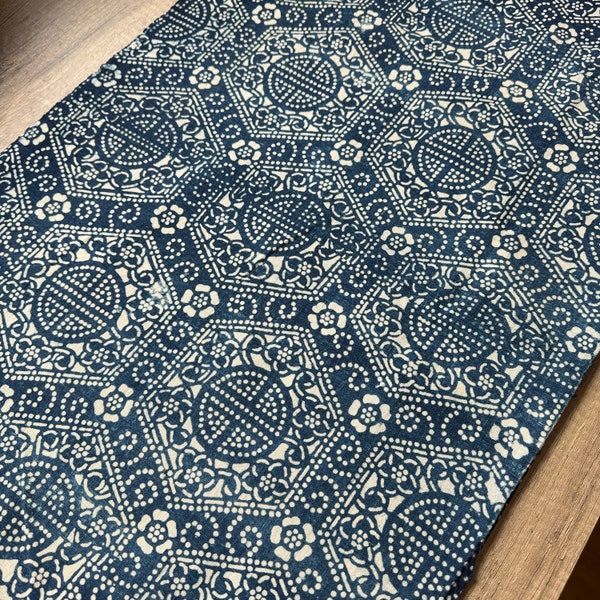 Indigo Batik Fabric - Etsy