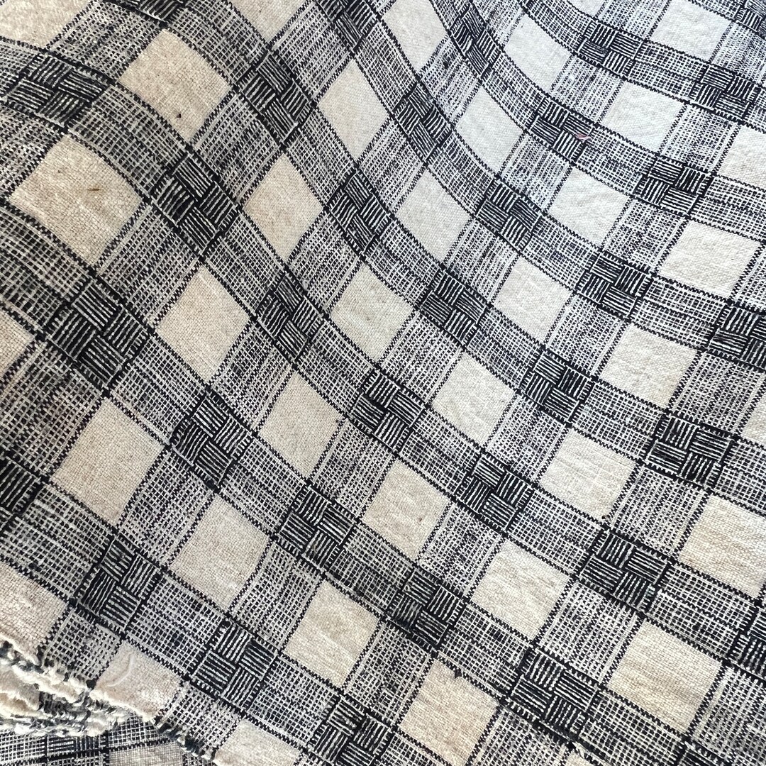 Sketch - Vintage Check Fabric, Handwoven Cotton Fabric, Upholstery ...