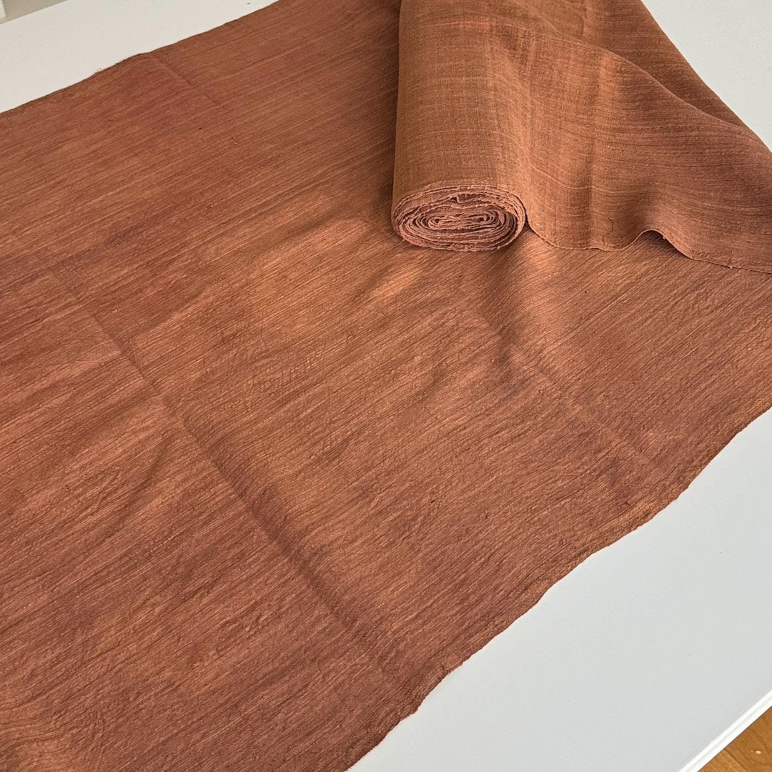 Vintage Handwoven Raw Silk / Noil Poplin / Silk Noil / Silk Curtain ...