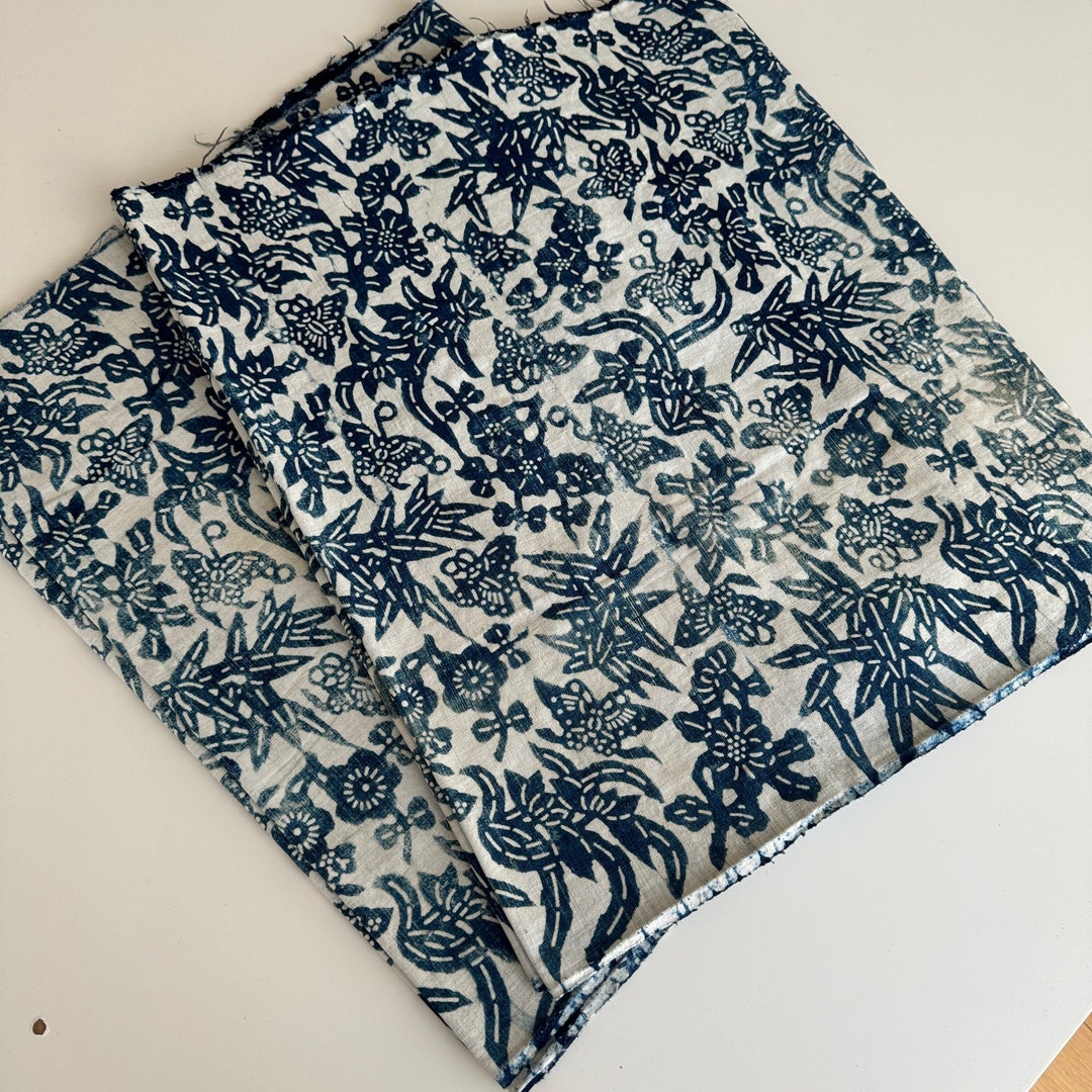 Chinese Vintage Indigo Resist Dyed Fabric /125cm49cm, Boro, Chinese ...
