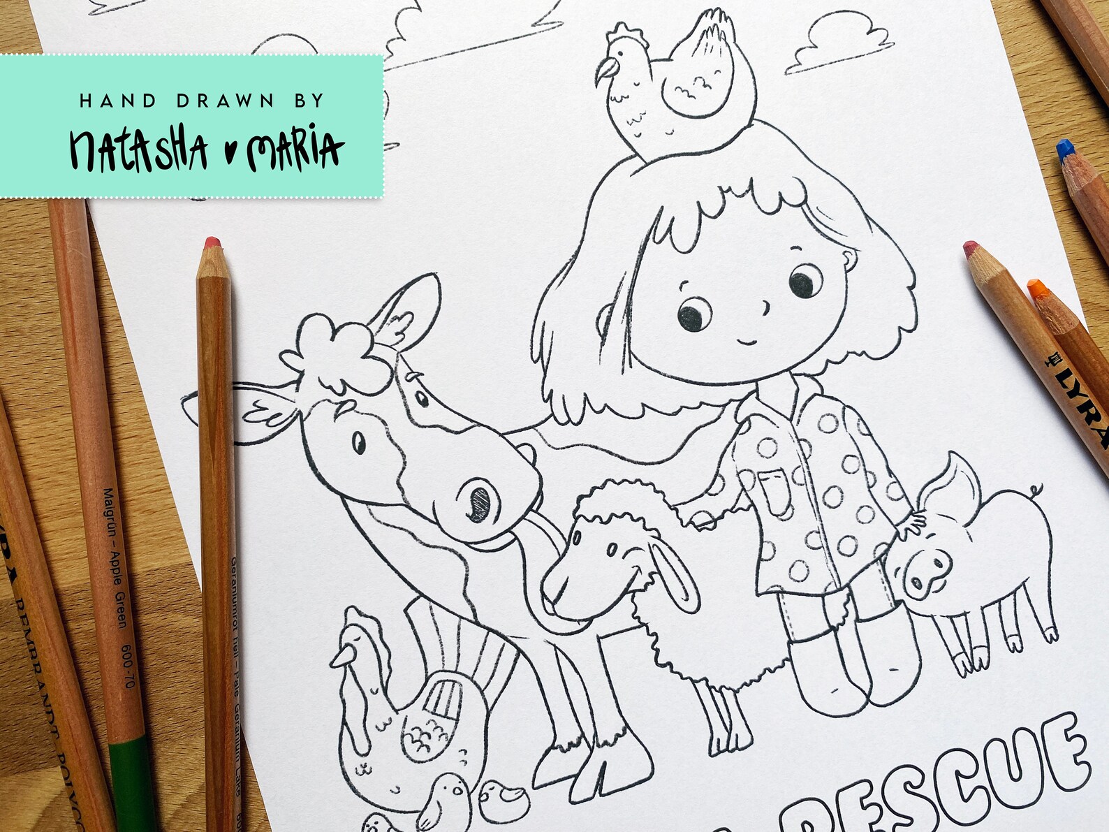 Animal Rescue Colouring Sheet for Kids and Adults Friendly | Etsy