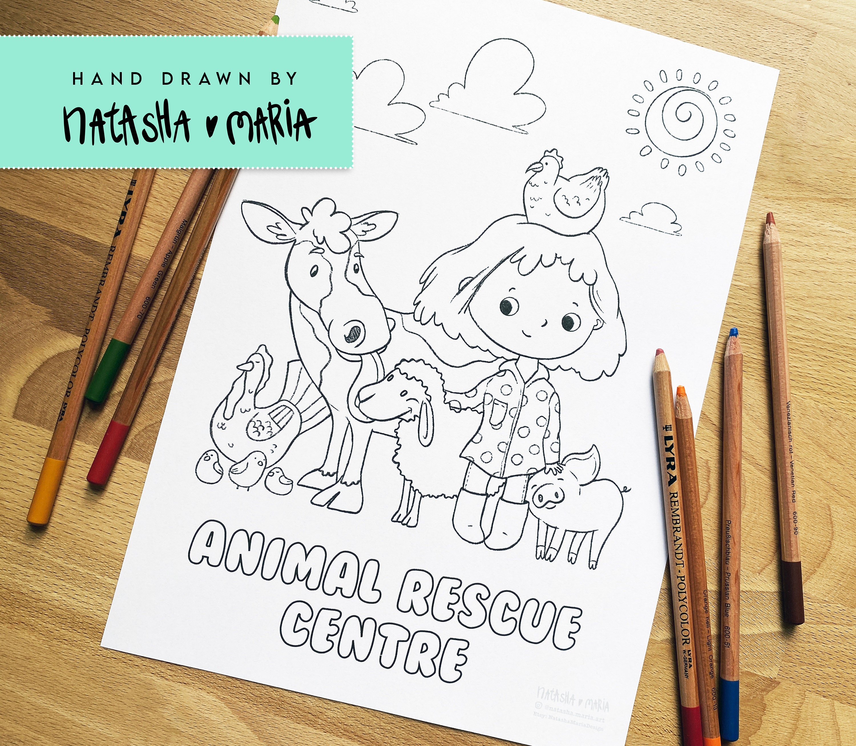 Animal Rescue Colouring Sheet for Kids and Adults Friendly | Etsy