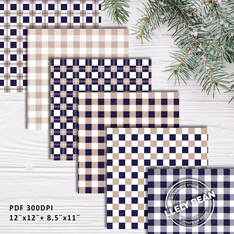 Christmas Gnomes Clip Art Buffalo Plaid Pattern Seamless - Etsy