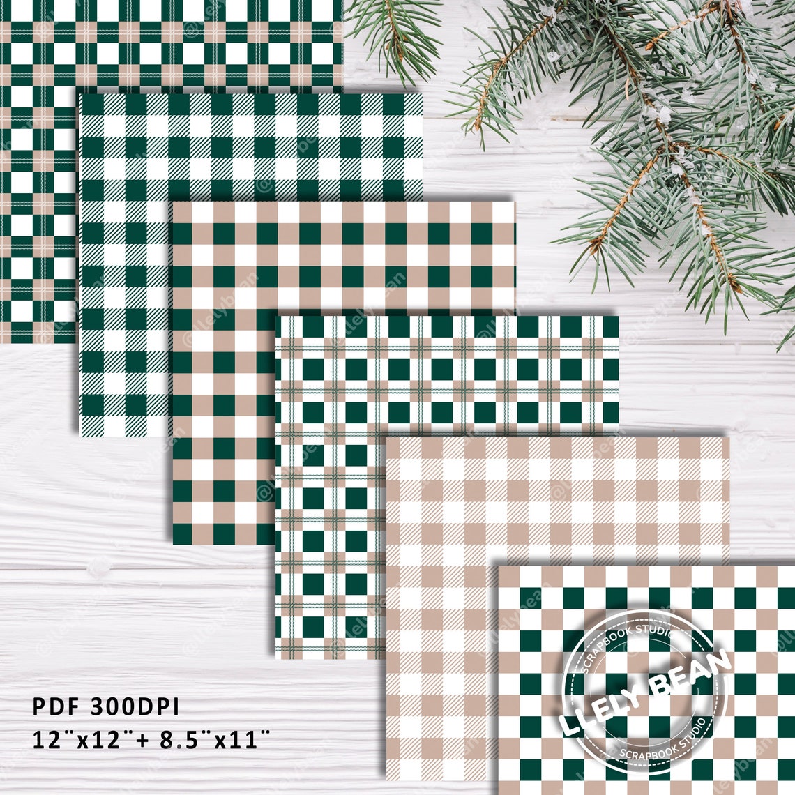 Christmas Gnomes Clip Art Buffalo Plaid Pattern Seamless - Etsy