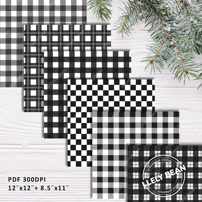 Christmas Gnomes Clip Art Buffalo Plaid Pattern Seamless - Etsy