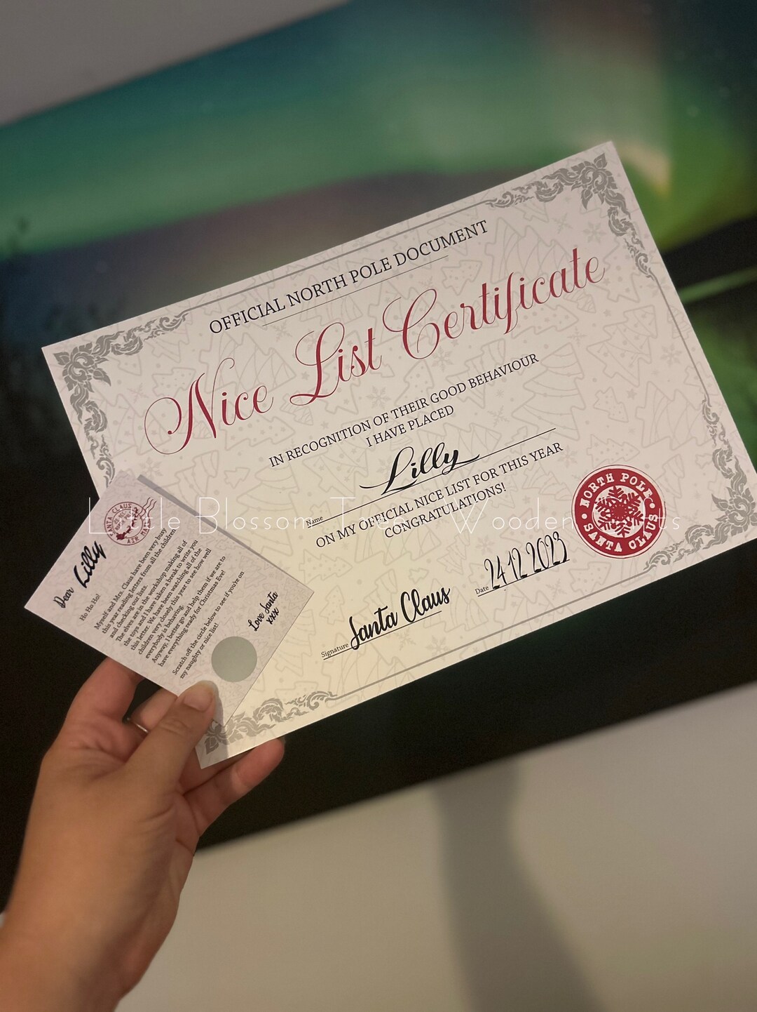 Personalised Nice List Certificate & Scratch Reveal - Etsy