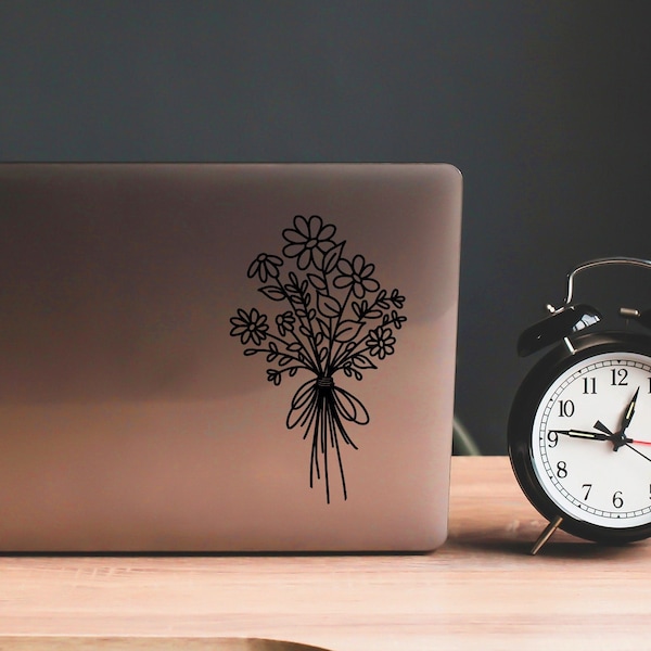 Flower Laptop Decal - Etsy