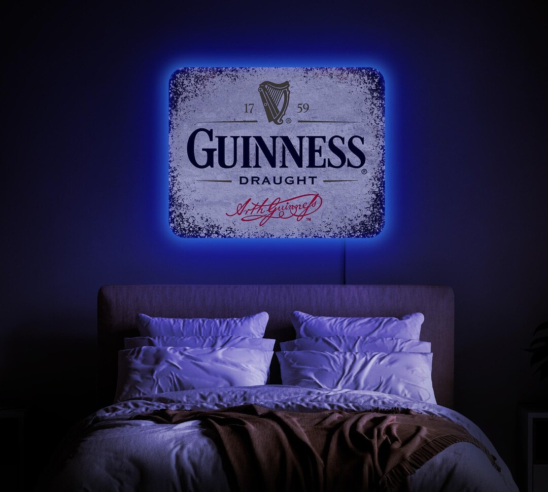 Guinness Led Sign, Guinness Neon Sign, Guinness Logo Light up Sign ...
