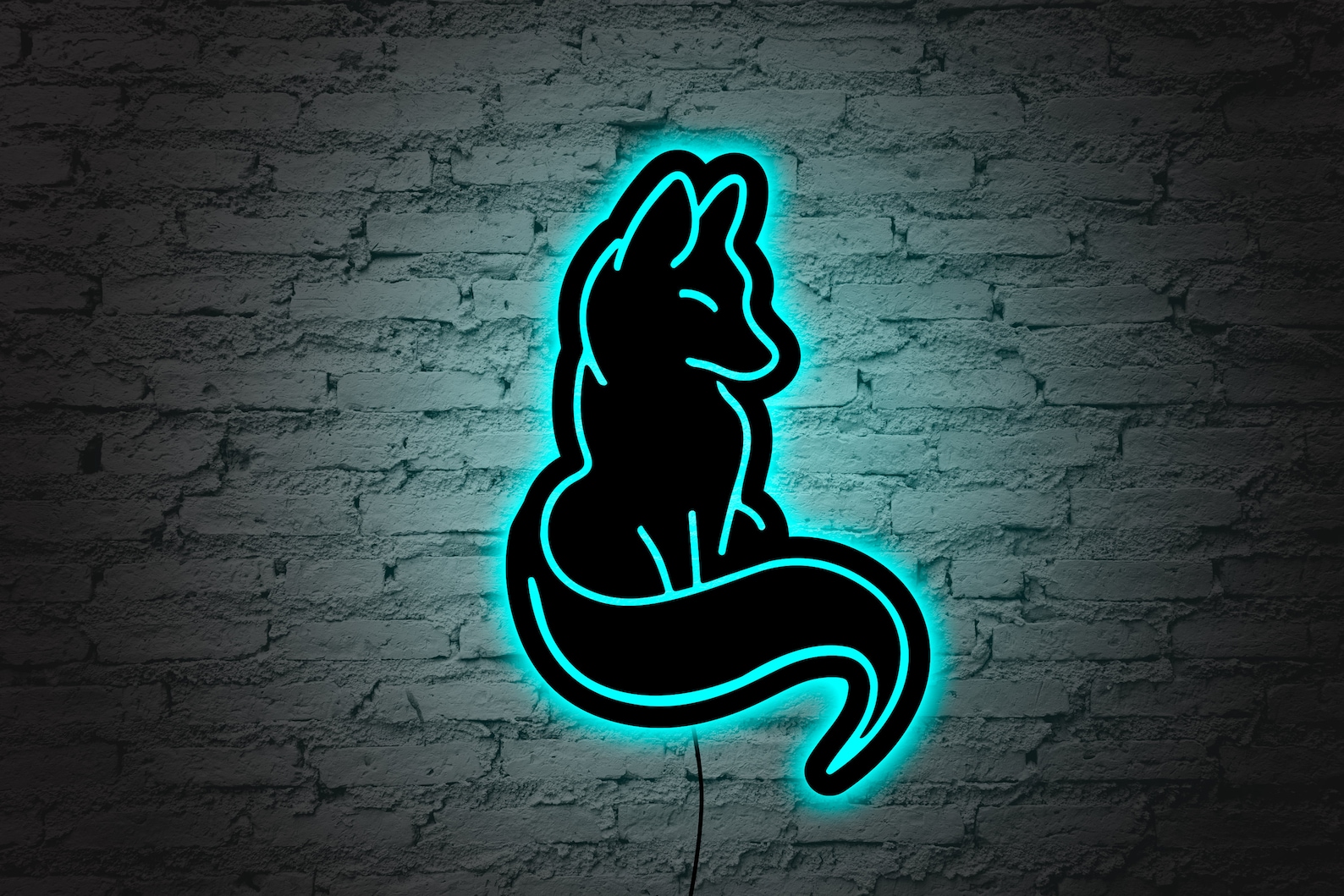 Fox Neon Signfox Led Signfox Neon Lightfox Led Lightwooden - Etsy