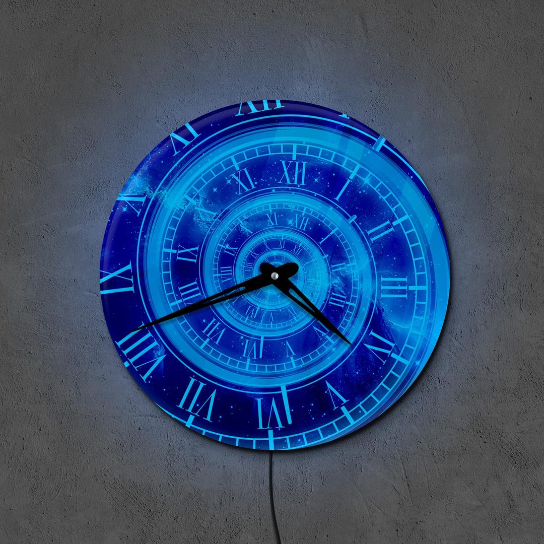 Time Travel Clock, Time Spiral Clock, Led Wall Clock, Spiral Wall Clock ...
