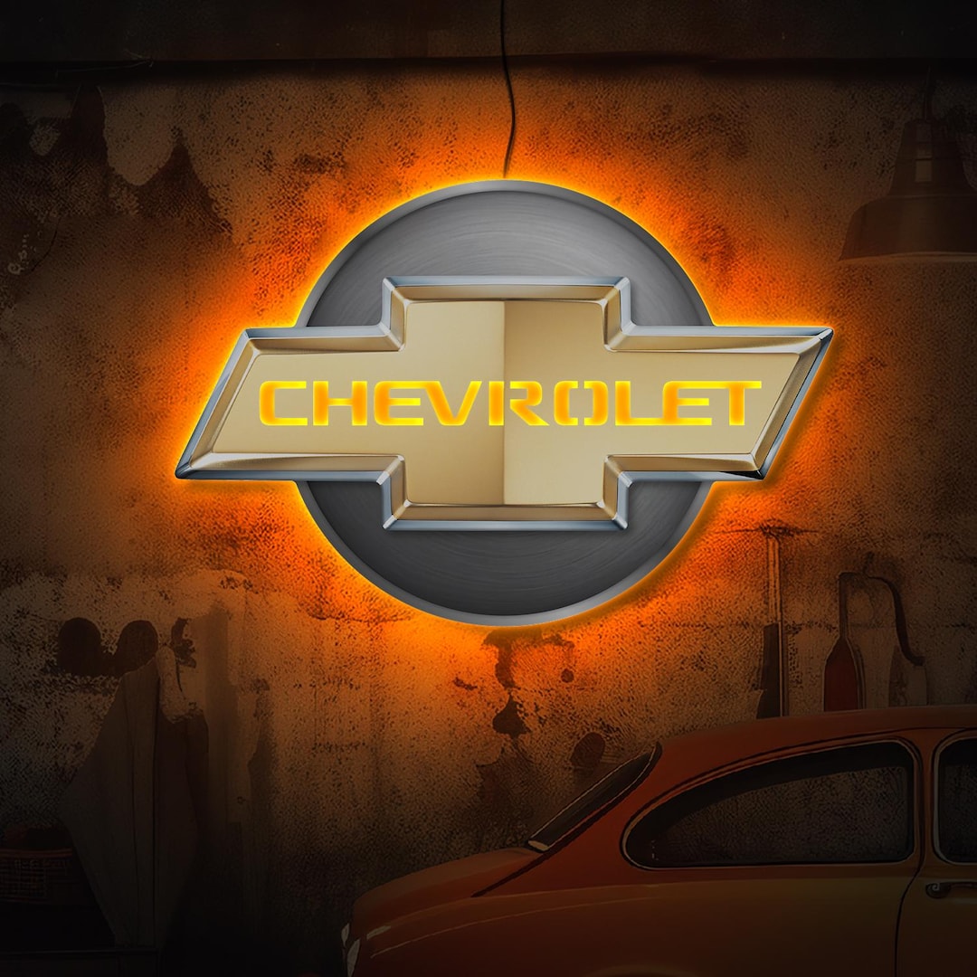 Chevrolet Led Sign, Chevrolet Logo Light up Sign, Chevrolet Sign Neon ...