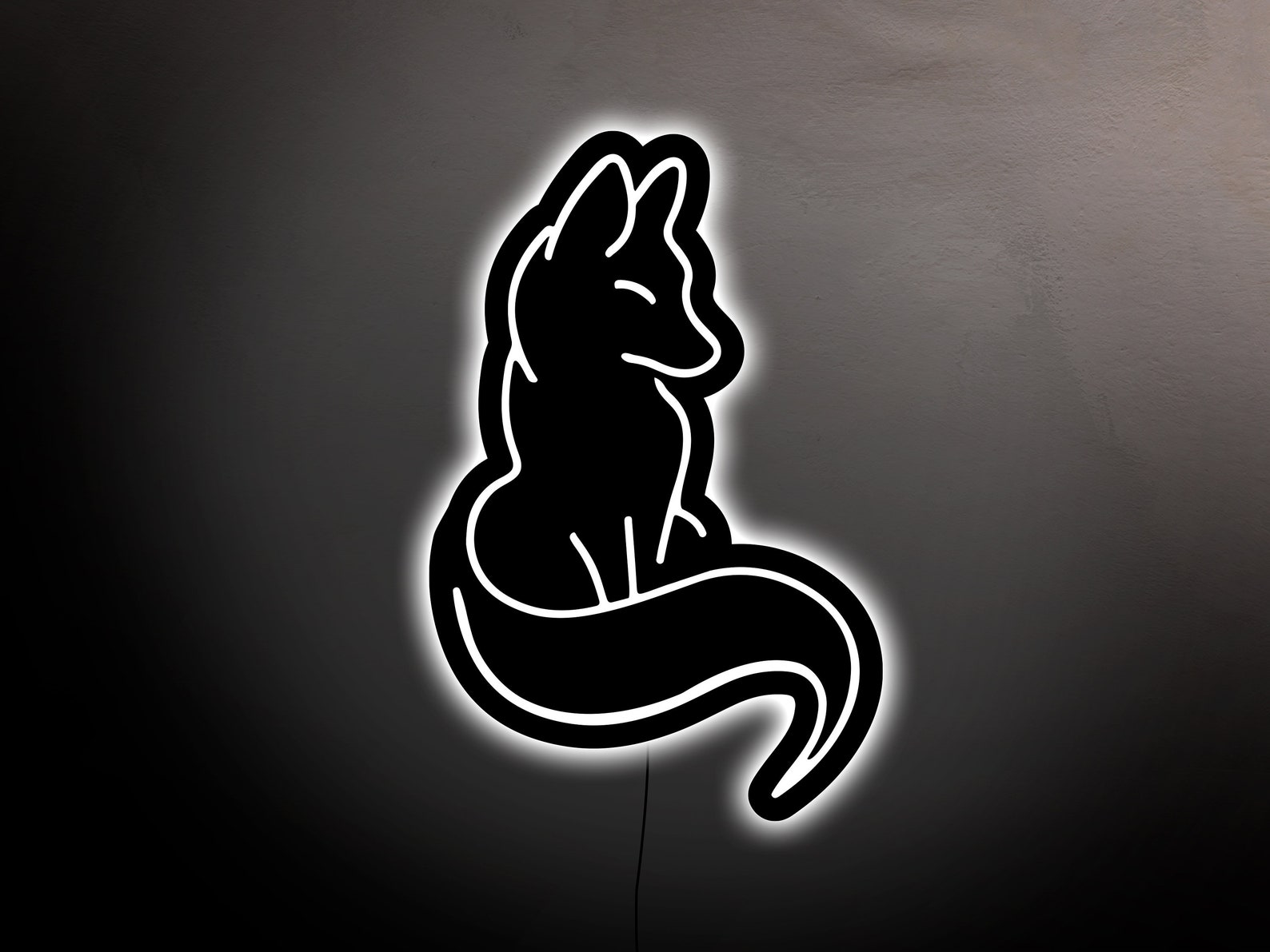 Fox Neon Signfox Led Signfox Neon Lightfox Led Lightwooden - Etsy