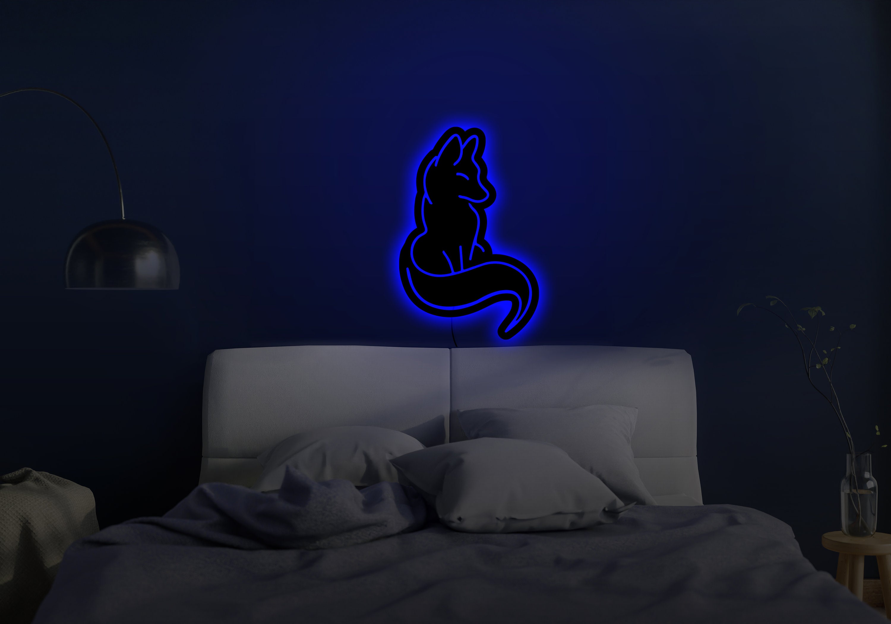 Fox Neon Signfox Led Signfox Neon Lightfox Led Lightwooden - Etsy