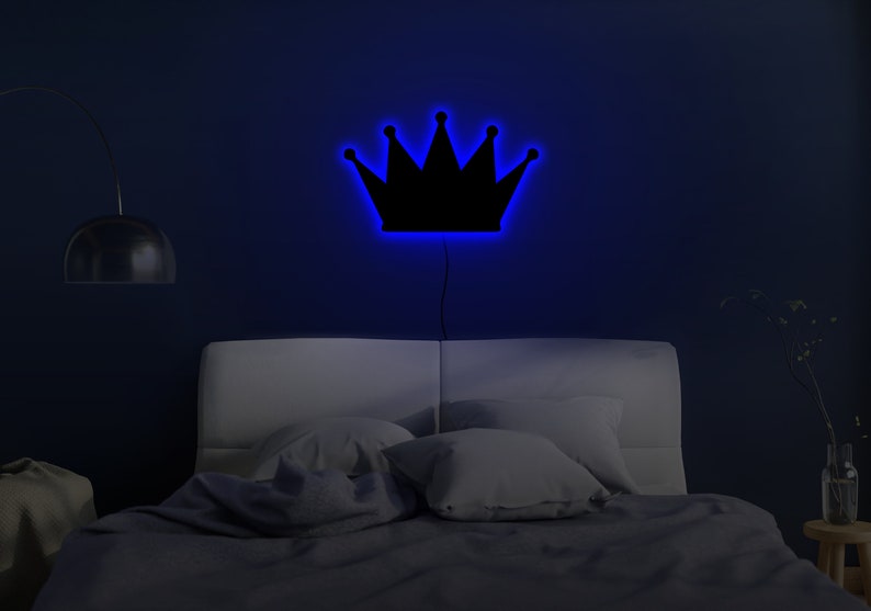 Crown Led Sign, Crown Neon Sign, Crown Led Light, Crown Night Light ...